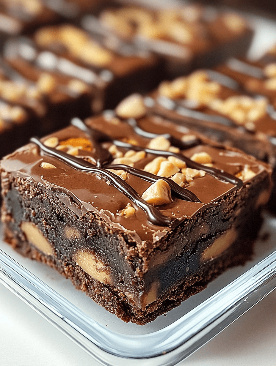 Turtle Buckeye Brownies