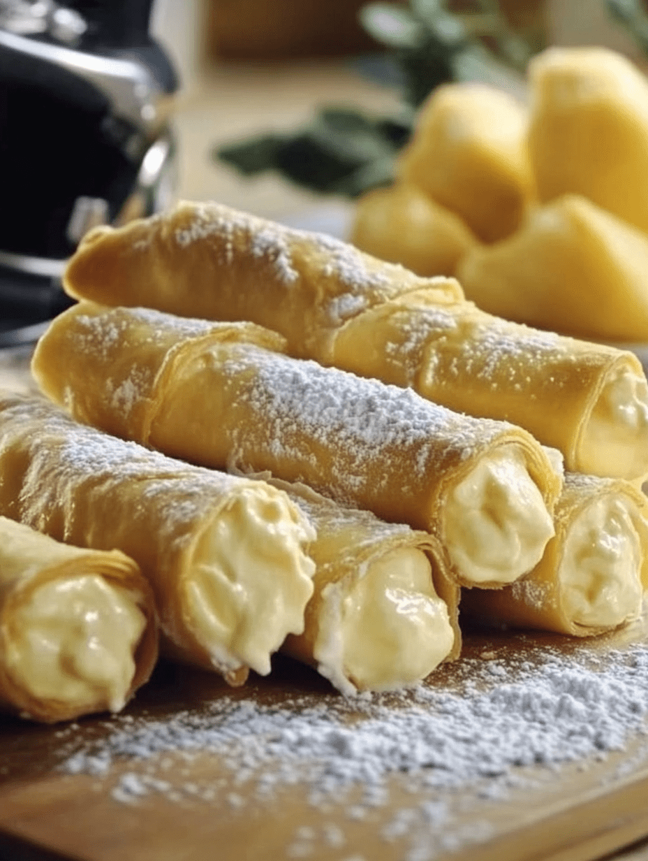 Cannoli with Custard Filling