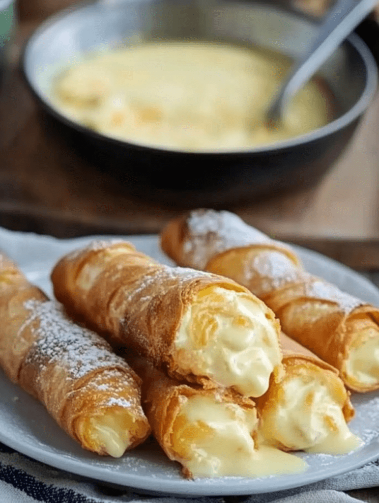 Cannoli with Custard Filling