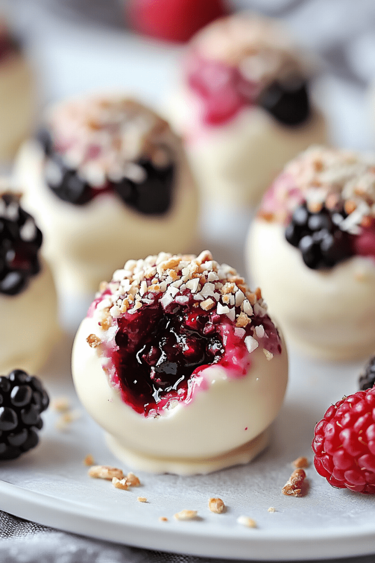 Berry Cream Cheese Truffles