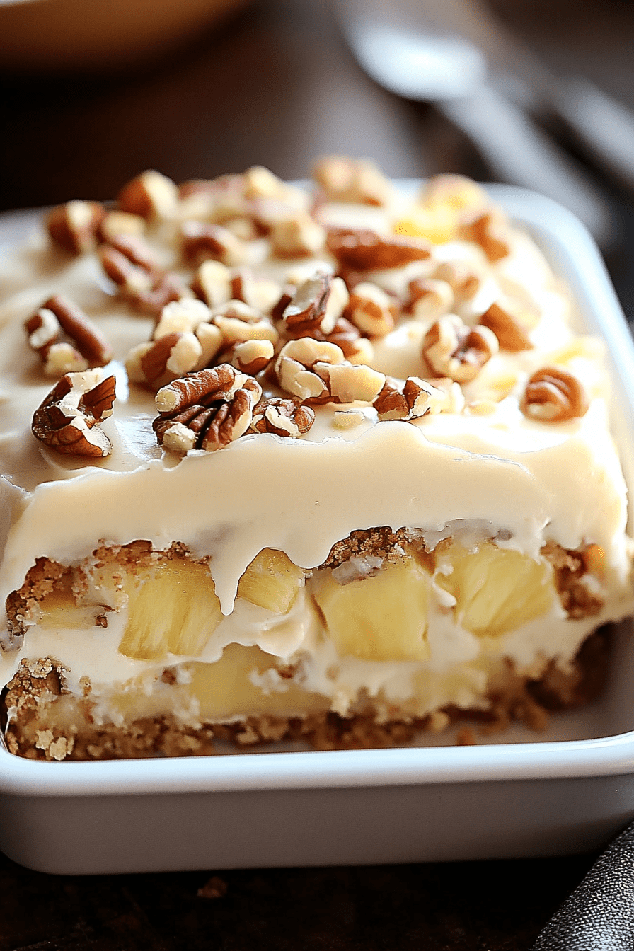 Pineapple Nut Cake with Cream Cheese Frosting