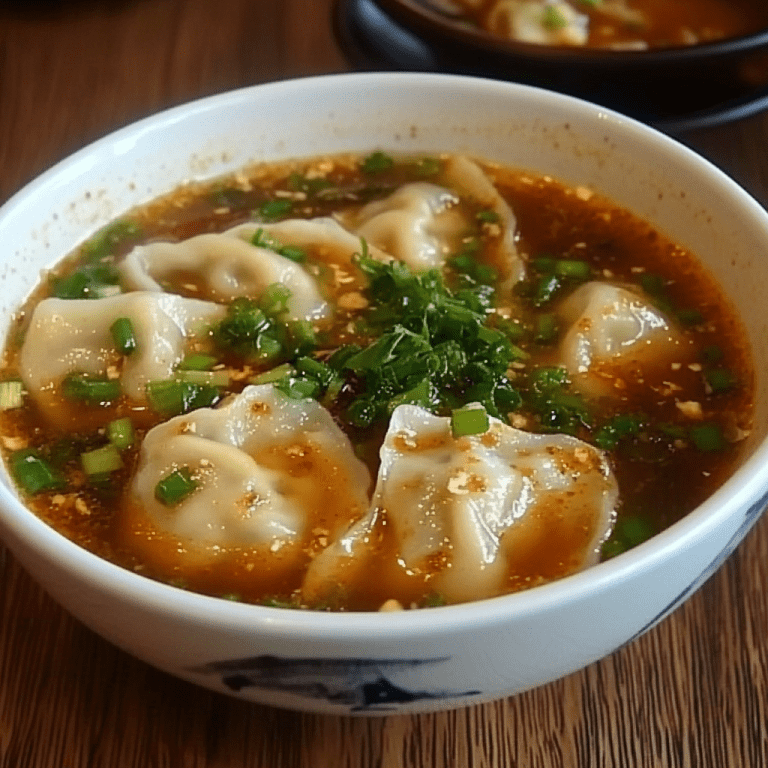 Spicy Dumpling Soup
