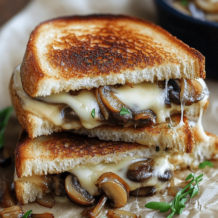 Roasted Mushroom and Gouda Grilled Cheese Sandwich