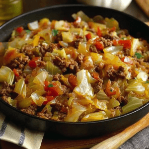 Ground Beef and Cabbage Skillet Recipe