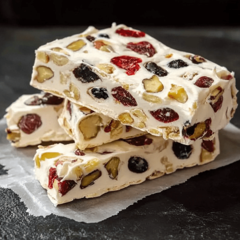 Homemade Nougat with Mixed Nuts and Dried Fruits