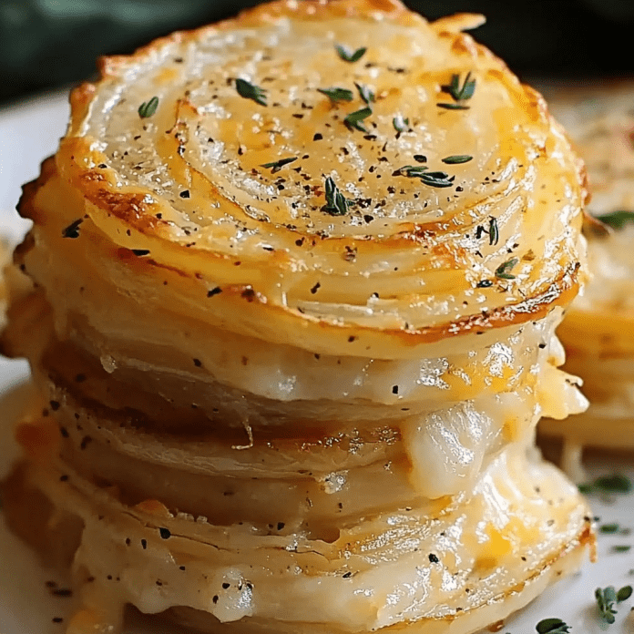 Cheesy Baked Onion Stacks