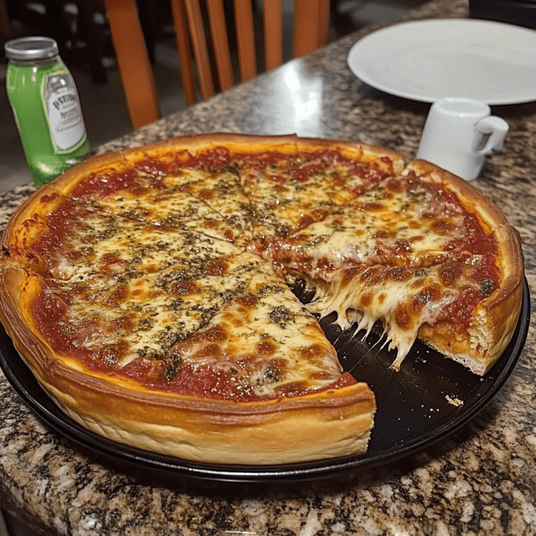 Homemade Chicago Style Deep Dish Pizza