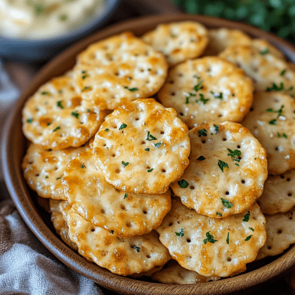 Cheesy Garlic Butter Crackers