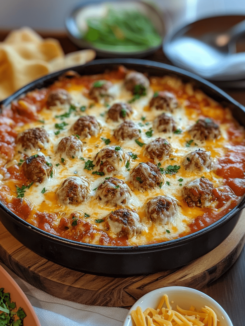 Cheesy Meatball Casserole