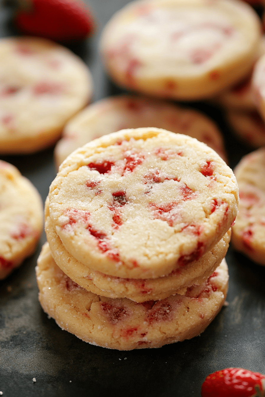 Strawberry Shortbread Cookies