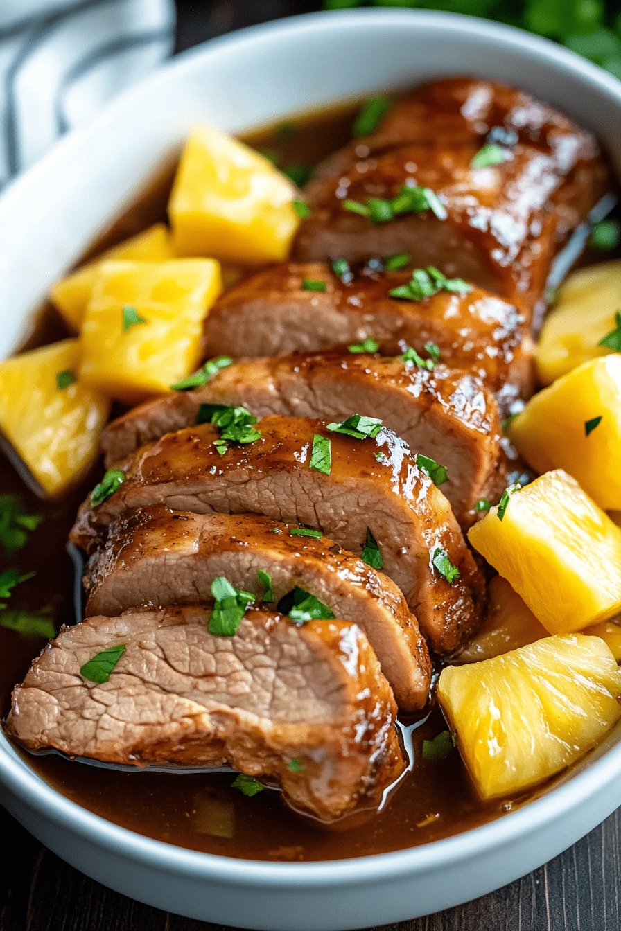 Slow Cooker Pineapple Pork