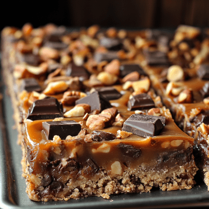Irresistible Caramel Chocolate Crunch Bars Recipe