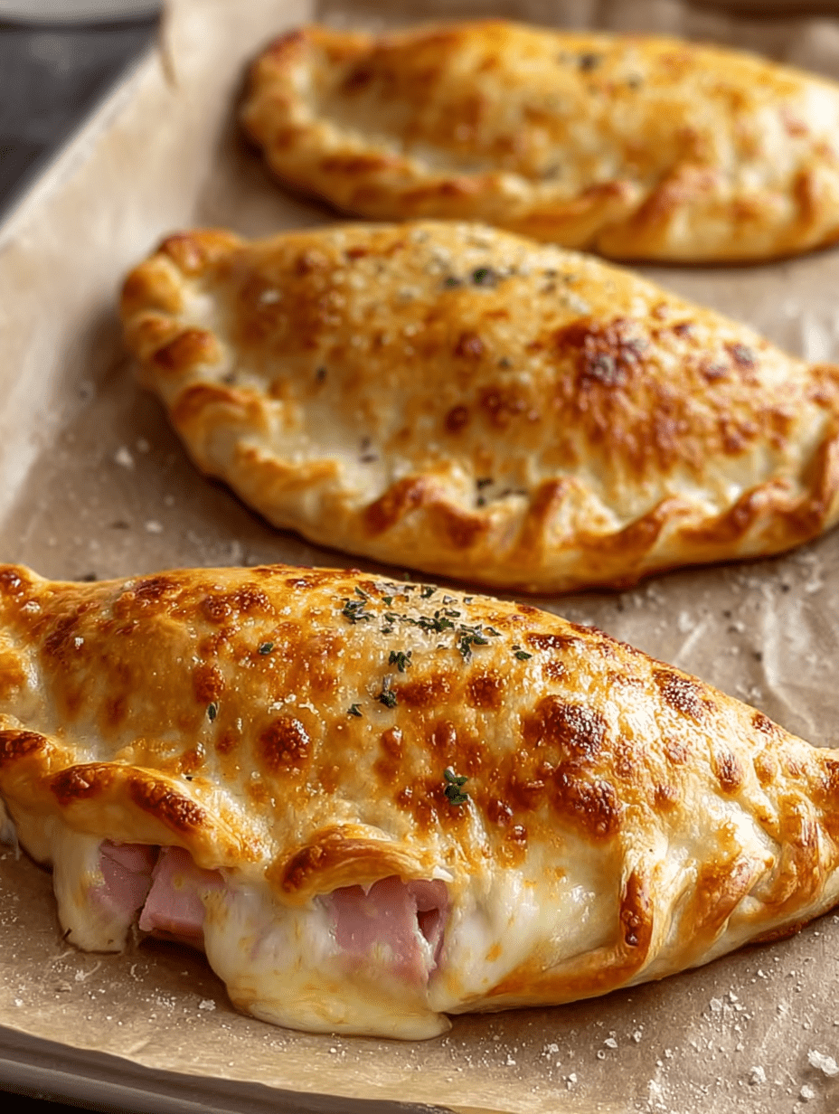 Ham and Cheese Calzones