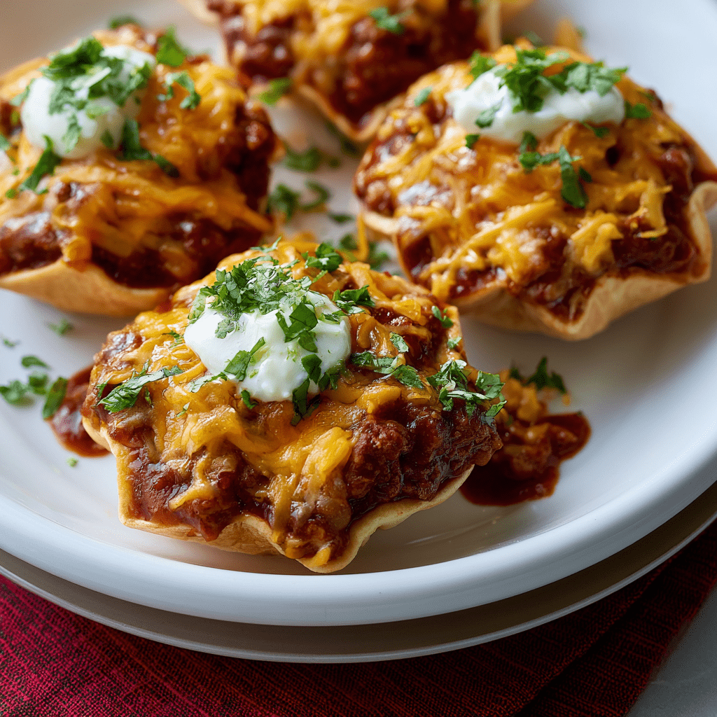 Oven Baked 3-Ingredient Beef Chili Scoops
